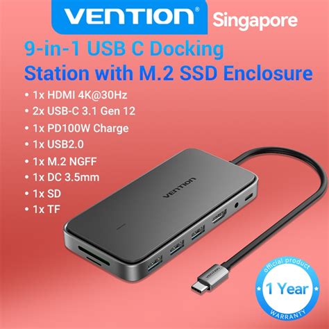 Vention USB C Hub In Upgrade PD W Type C To USB HDMI RJ