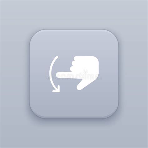 Scrolling Down Chalk White Icons Set On Black Background Moving Arrows Stock Vector