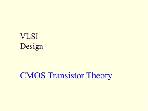 Ee 447 Vlsi Design