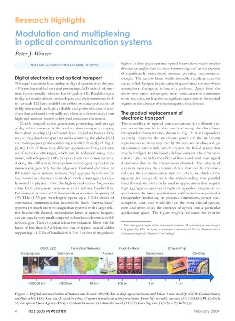 pdf modulation and multiplexing in optical communication systems