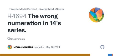 The Wrong Numeration In 14s Series · Issue 4694 · Universalmediaserveruniversalmediaserver