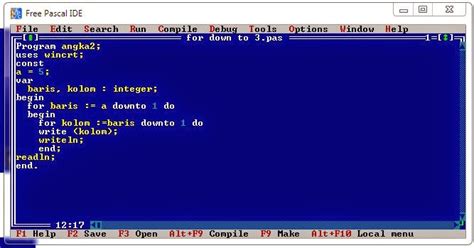 Geany Contoh Program Perulangan Pada Bahasa Pascal