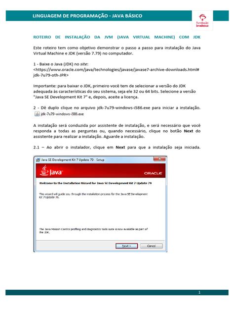 1 Instalacao Da Jvm Jdk Java Pdf Java Linguagem De Programação