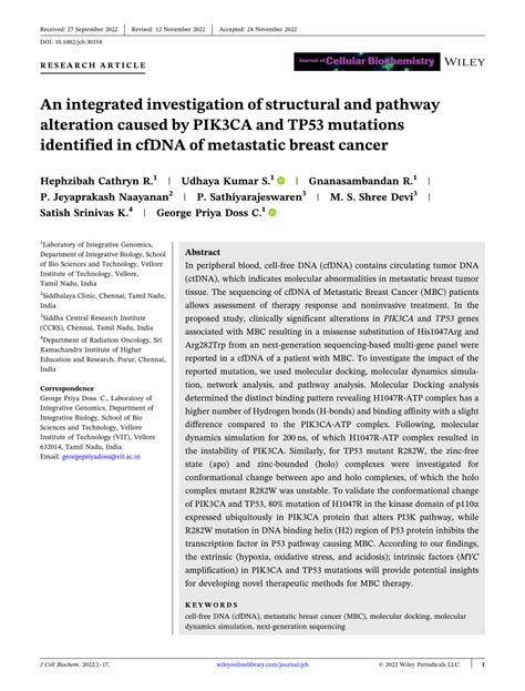 Pdf An Integrated Investigation Of Structural And Pathway Alteration