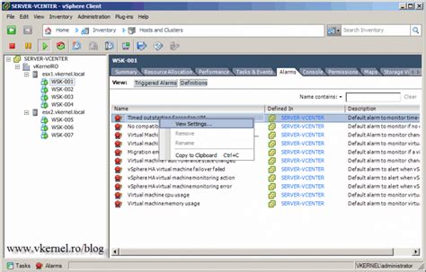 Configuring VMware VCenter Server Alarms Adrian Costea S Blog