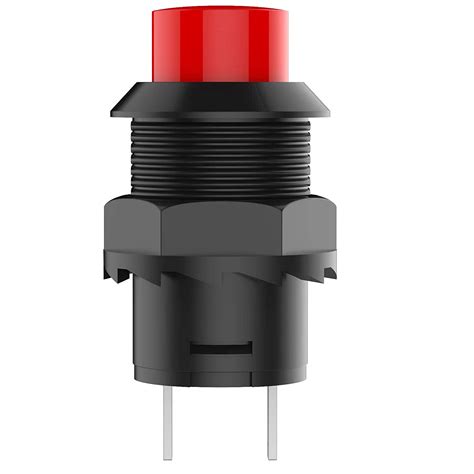 DIYhz Momentary NO Lock Push Button Switch SPST AC V A V A Red Round Cap Horn Switch