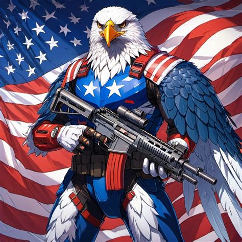 American Eagle With Guns