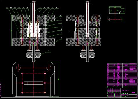 挡钩弯曲模设计 U形件冲压模具【含cad图纸】 Autocad 2007 模型图纸下载 懒石网
