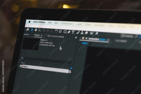Making Composition In Adobe After Effects Stock Photo Adobe Stock