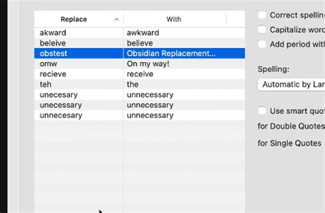 Support For MacOS S Built In Spelling And Correction Feature Requests Obsidian Forum