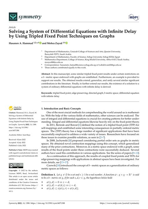 Pdf Solving A System Of Differential Equations With Infinite Delay By Using Tripled Fixed