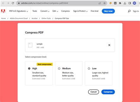 使用 Adobe Compress PDF 簡化文件管理