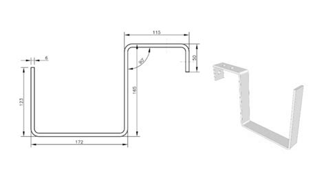 4 Box Gutter Bracket 90 Degree Hook