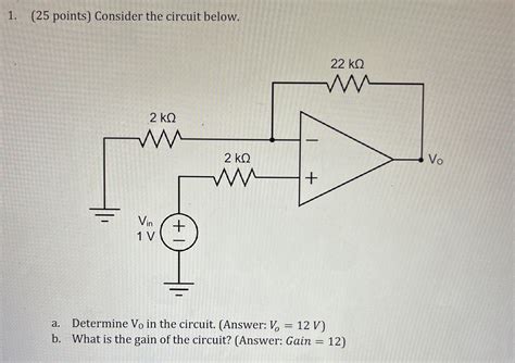 Solved (25 ﻿points) ﻿Consider the circuit below.a. | Chegg.com