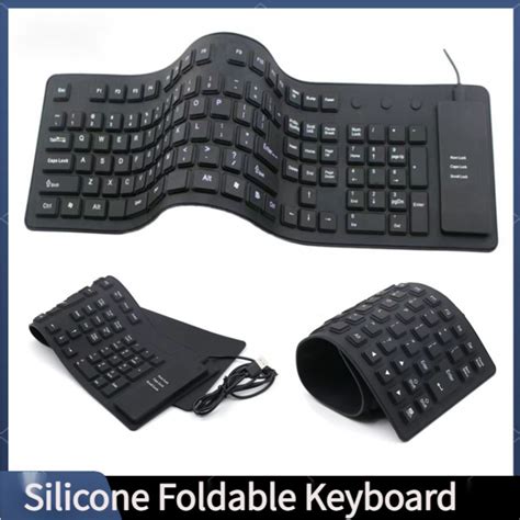 109 Keys Waterproof Silicone Keyboard Computer Rubber Flexible Foldable Keyboard Mute Wired Soft