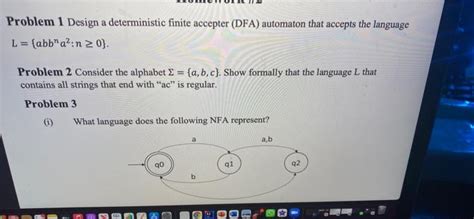 Solved Problem 1 Design A Deterministic Finite Accepter