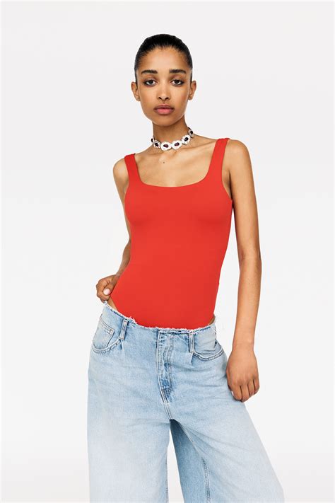 Bodies Tops Bodysuits Collection Woman Pullandbear Philippines