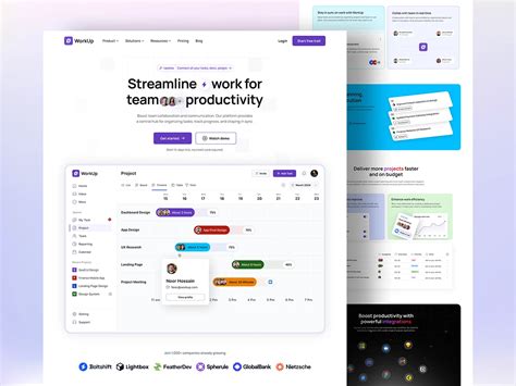 Project Management Landing Page Ui Uiux Ui Design Behance