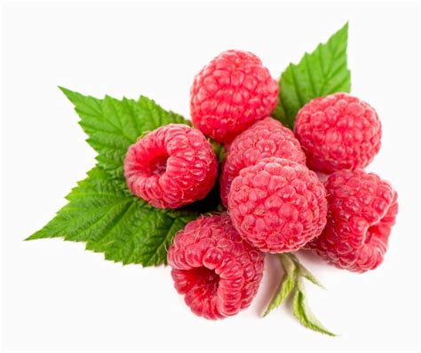 Premium Photo Ripe Raspberry With Green Leaf