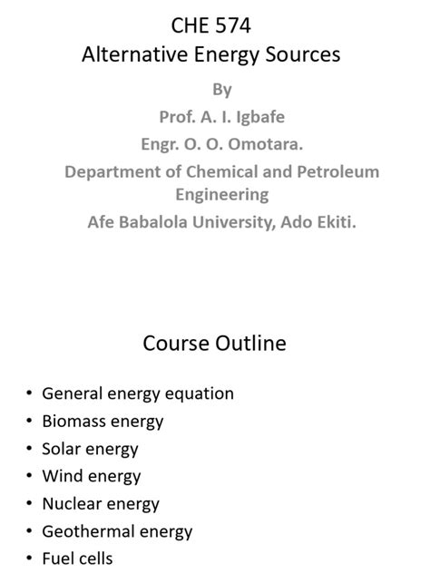 Che 574 Abuad Lecture Pdf