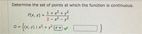 Solved Determine The Set Of Points At Which The Function Is Chegg