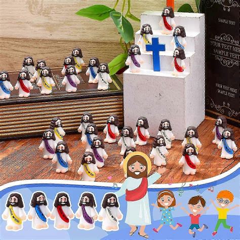 25100 Pcs Mini Jesus Figures Jesus Loves You Jesus Toys Little Jes