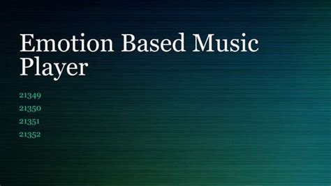 Music Recommendation Through Face Recognition And Emotion Detection