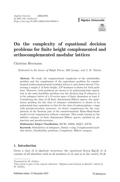 pdf on the complexity of equational decision problems for finite