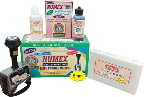 numex batch coder sg 555 size 55x30 mm letter size 4mm amazon