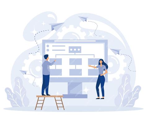 premium vector software development concept information architecture