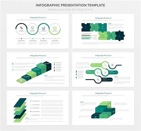 인포 그래픽 프리젠 테이션 템플릿 프리미엄 벡터