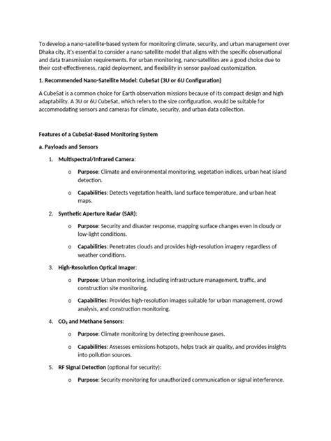 To Develop A Nano Satellite Pdf Outer Space Spacecraft