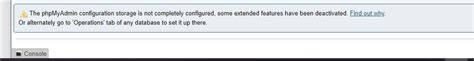 Phpmyadmin Warning Database Server Cyberpanel Community