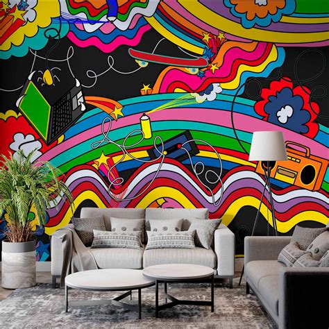 Vintage Pop Art Wallpaper Retro Wallpaper And Wall Murals Wallsauce Eu