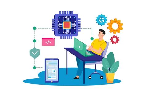 premium vector researchers develop advanced ai algorithms