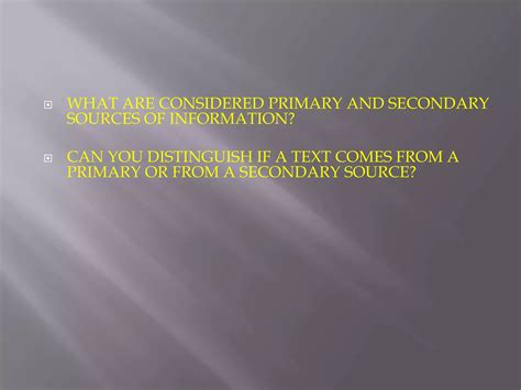 distinguishing different types of sources of information pptx
