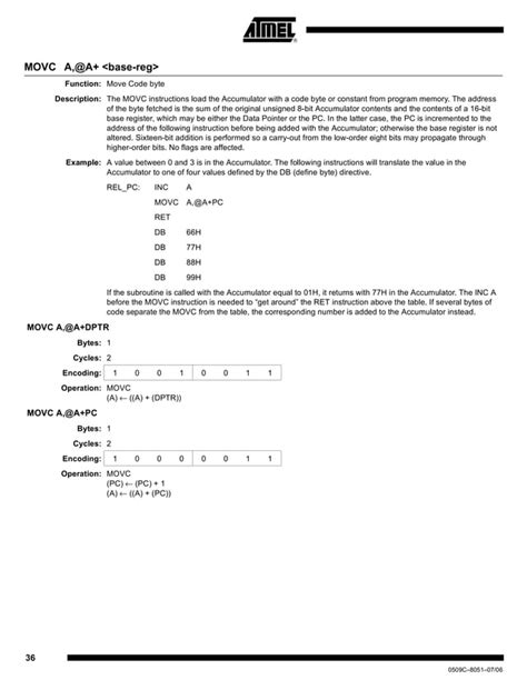 Section 1 8051 Microcontroller Instruction Set Pdf
