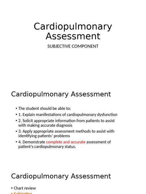 Cppt Cardiopulmonary Assessment Pdf Cough Heart Failure