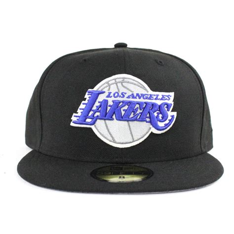 Los Angeles Lakers New Era 59fifty Fitted Hat Black Gray Under Brim