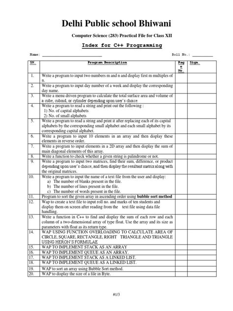 Practical File Class Xii Pdf Matrix Mathematics Computer