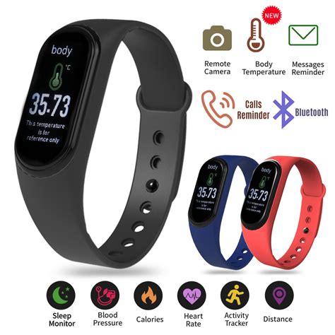 Smart Pedometer Bt Connection Body Temperature Hea Vicedeal