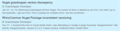 Grasshopper Nuget Package Version Mismatching Rhinoinside Mcneel Forum