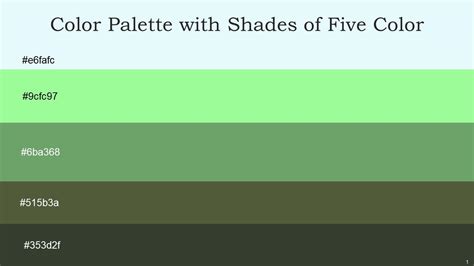 Mint Green Color Swatches