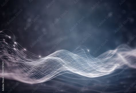 Signals Technology Audio Waveform Waves Frequency Wavelengths Wireframe Visualization Futuristic