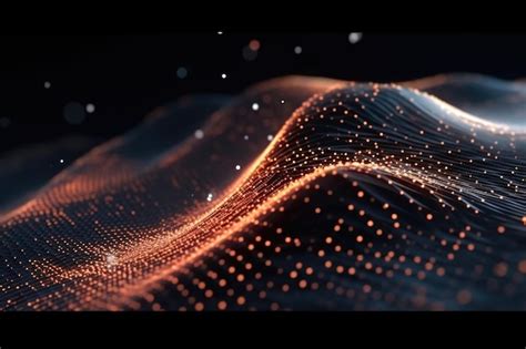 Premium Ai Image Abstract Connected Dots On A Dark Background Big