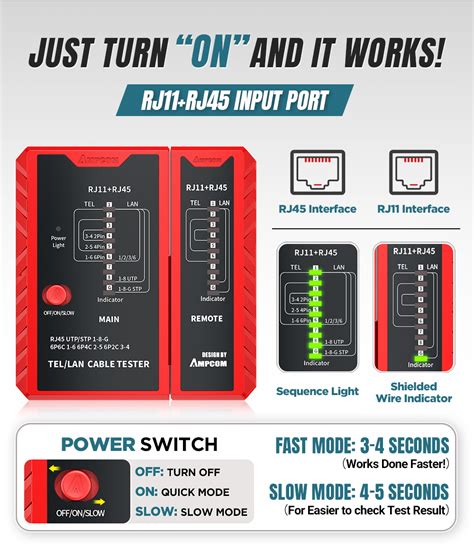 Ampcom Rj45 Pass Through Crimping Network Tool Kit For Cat5e Cat6 Cat7 With Wire Stripper Punch