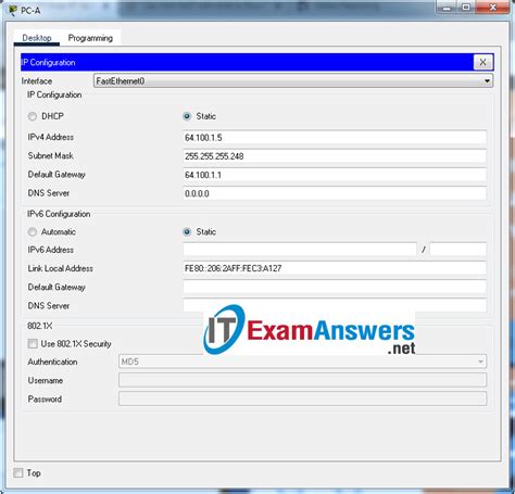 ENSA Version Final PT Skills Assessment Exam PTSA Answers