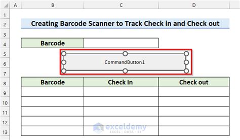 How To Create A Barcode Scanner To Track Check In Check Out Times In Excel Step By Step