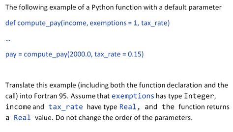Solved The Following Example Of A Python Function With A Chegg Com