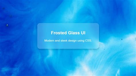 Create A Glass Effect In Css Glassmorphism Youtube